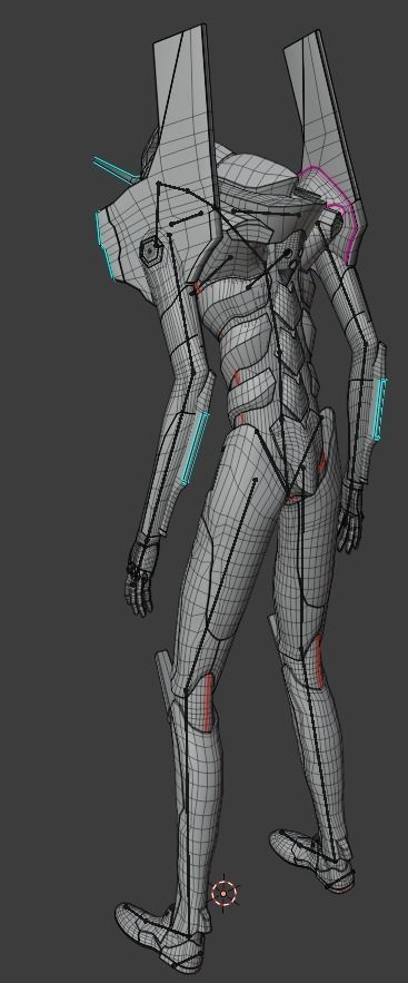 3D model Rigged EVA 01 Unit Neon Genesis Evangelion VR / AR / low-poly ...