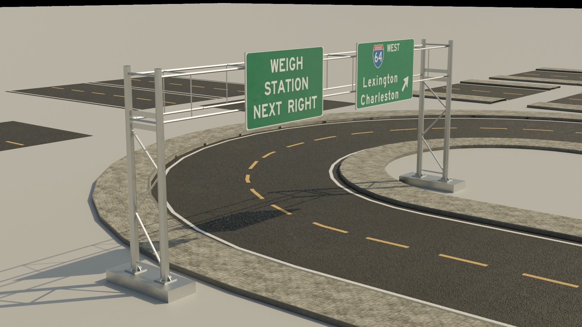 3D model City Street Road Lowpoly Assets Pack VR / AR / low-poly | CGTrader