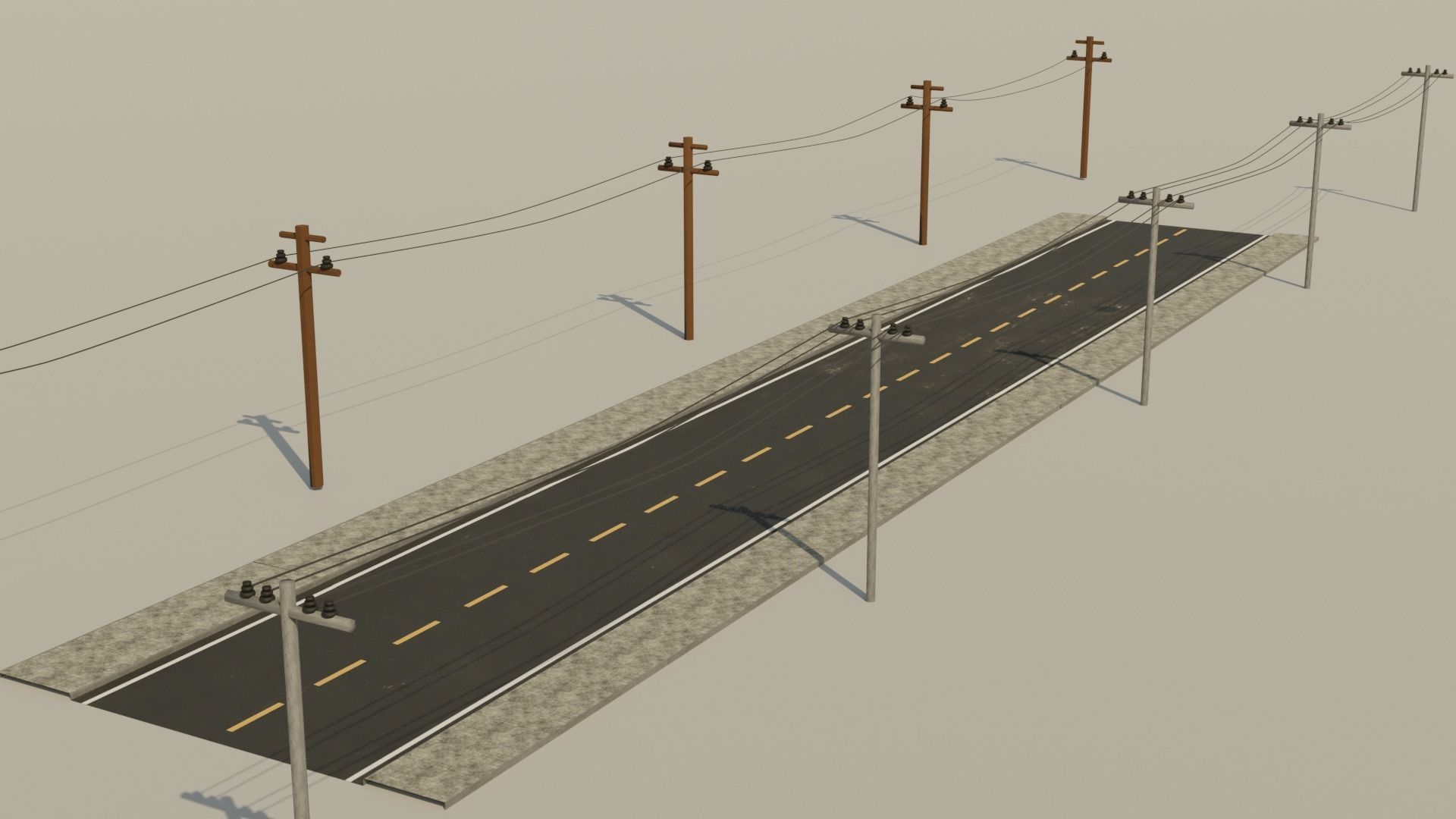 3D model City Street Road Lowpoly Assets Pack VR / AR / low-poly | CGTrader