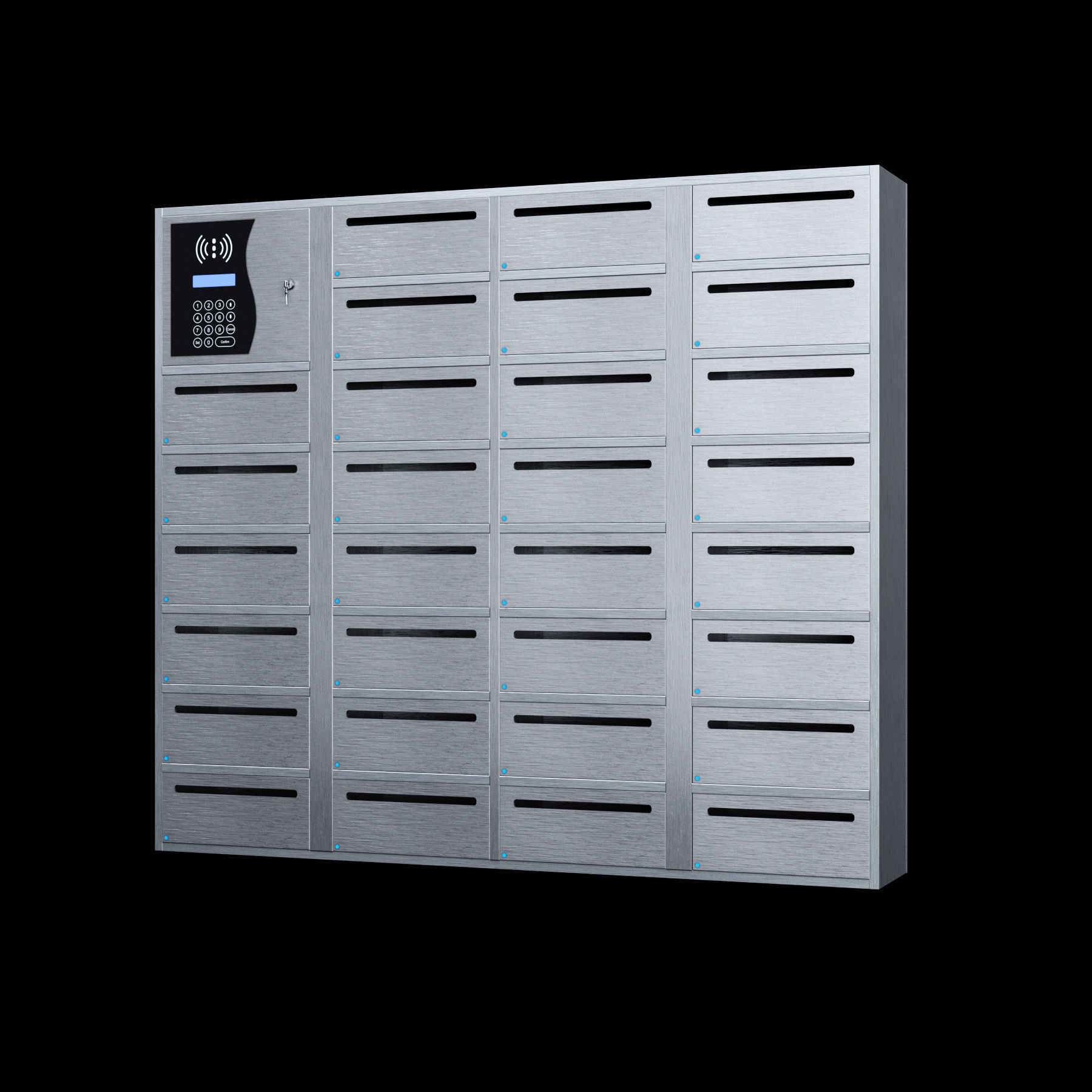 Electronic mailboxes with Smartbox system 3D model | CGTrader