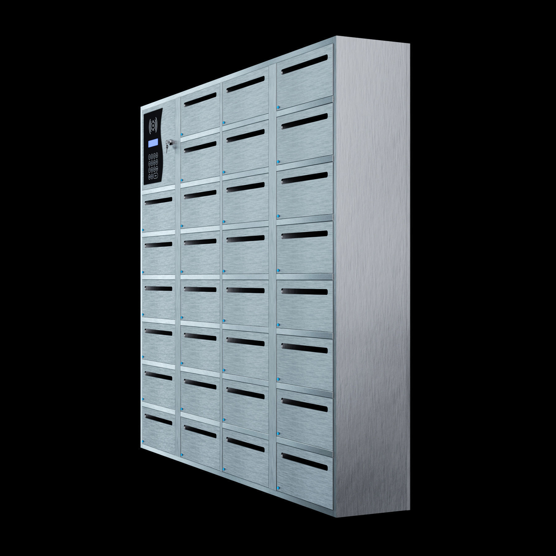 Electronic mailboxes with Smartbox system 3D model | CGTrader