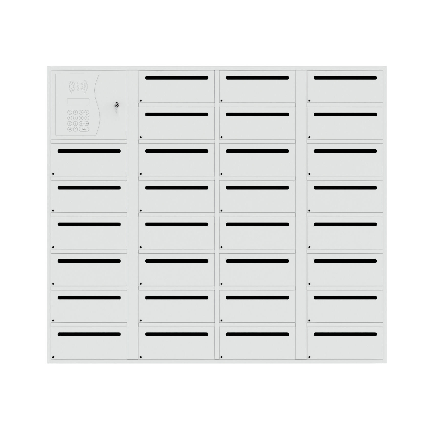 Electronic mailboxes with Smartbox system 3D model | CGTrader