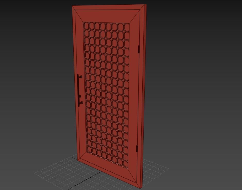 aluminum door 3D model rigged | CGTrader