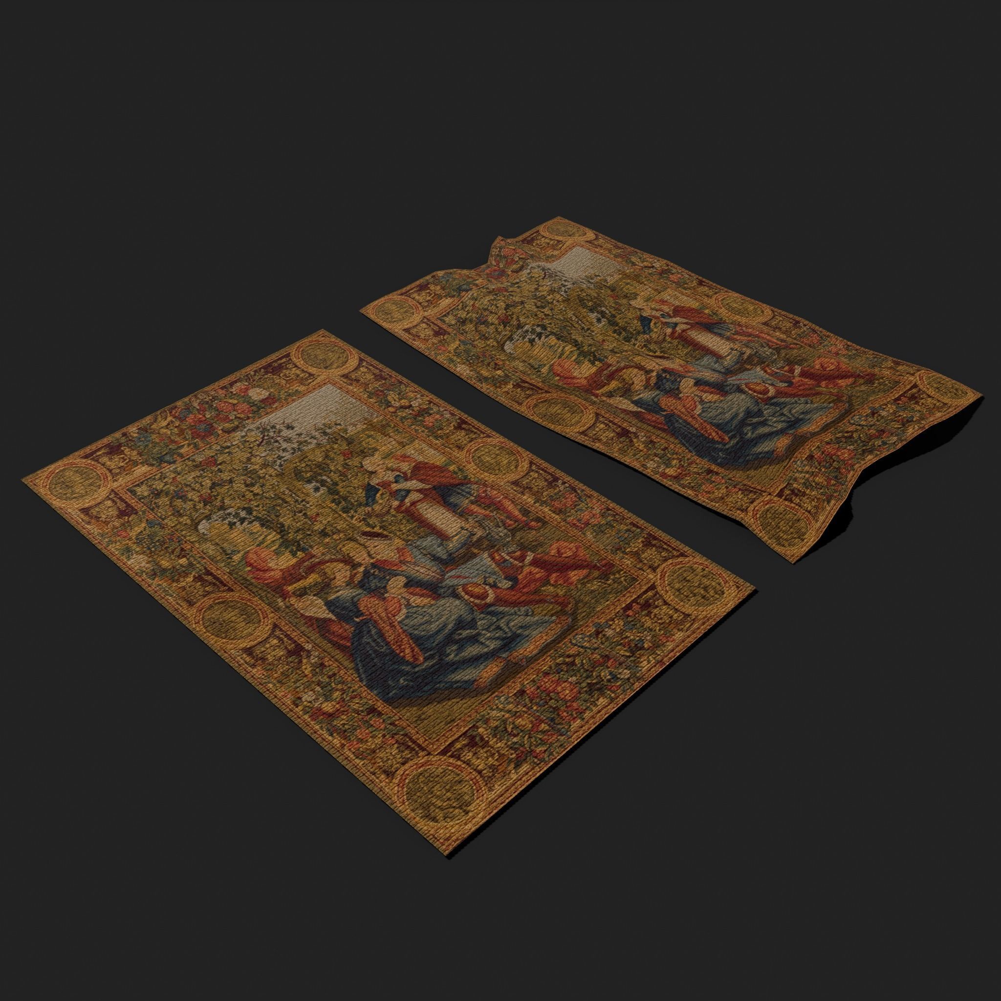 3D model Month of October Tapestry VR / AR / low-poly | CGTrader