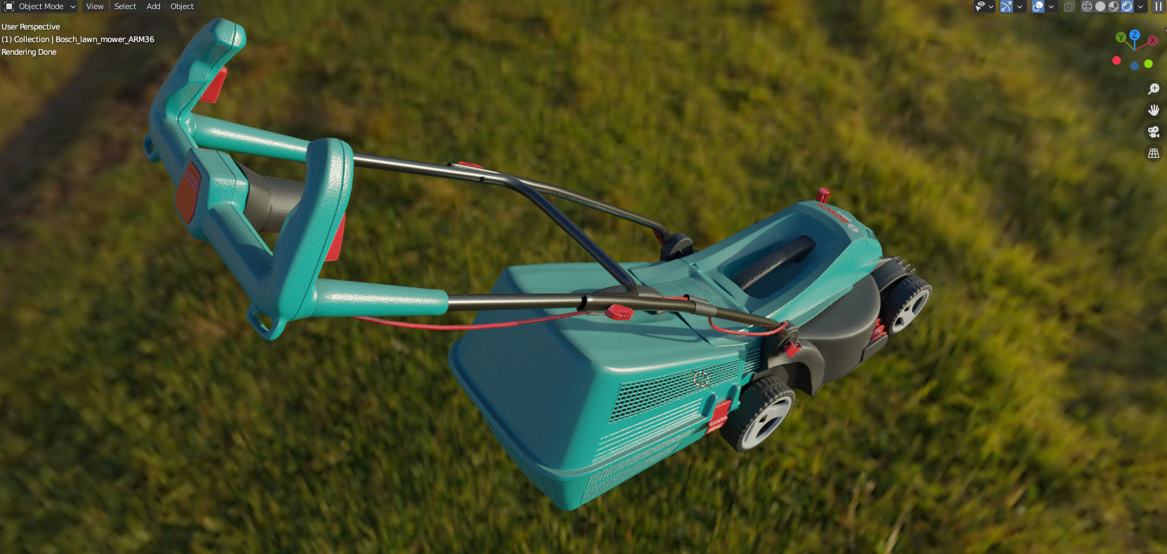 Electric lawn mower BOSCH ARM 36 3D model | CGTrader