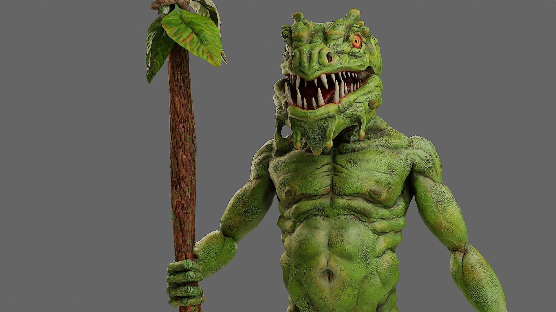 3D model Fantasy swamp goblin character animated VR / AR / low-poly ...