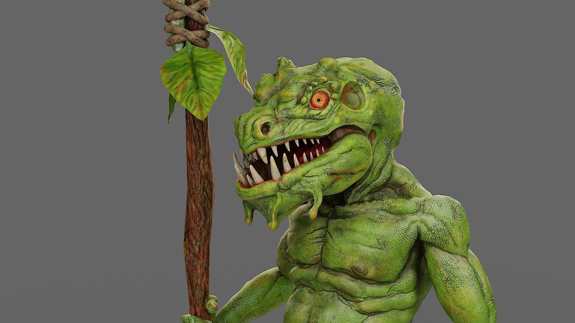3D model Fantasy swamp goblin character animated VR / AR / low-poly ...