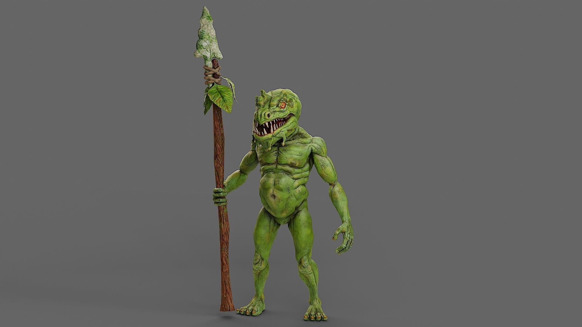 3D model Fantasy swamp goblin character animated VR / AR / low-poly ...
