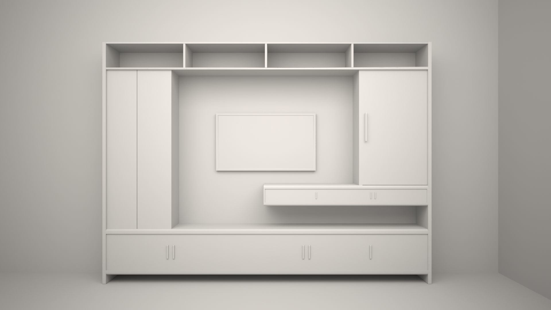 television rack free 3D model | CGTrader