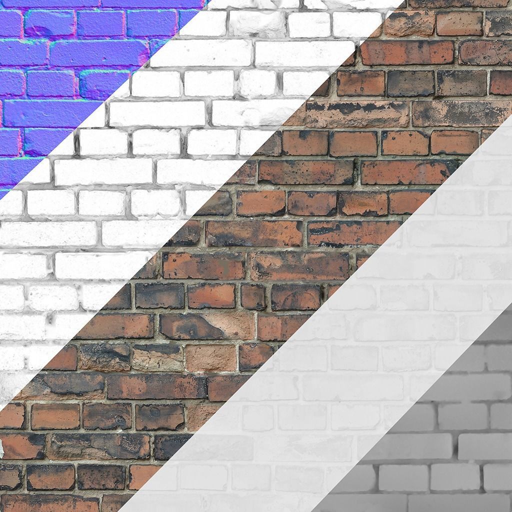 Old red bricks tile 4k PBR Texture | CGTrader