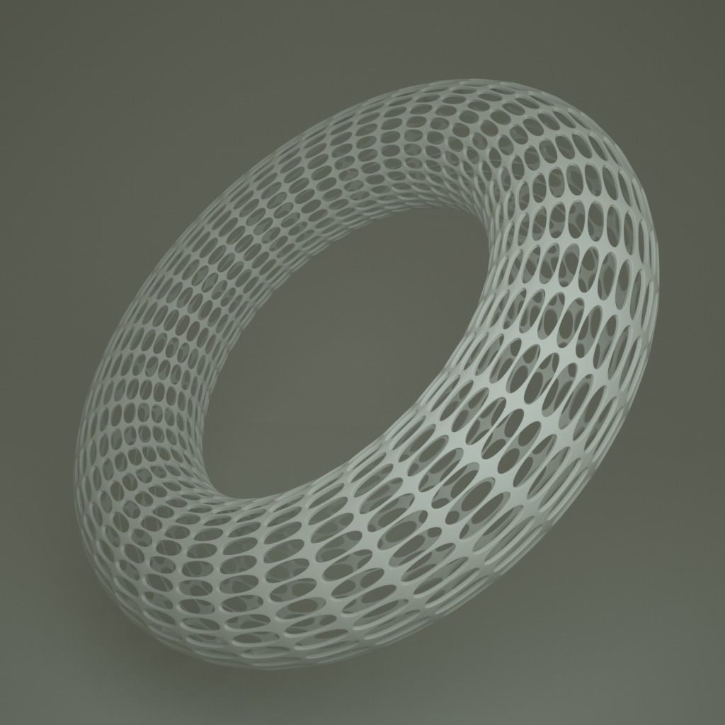 Abstract Geometric Torus 3D model | CGTrader