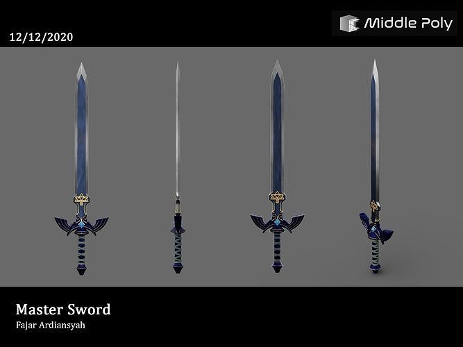 Master Sword Original Concept free VR / AR / low-poly 3D model | CGTrader