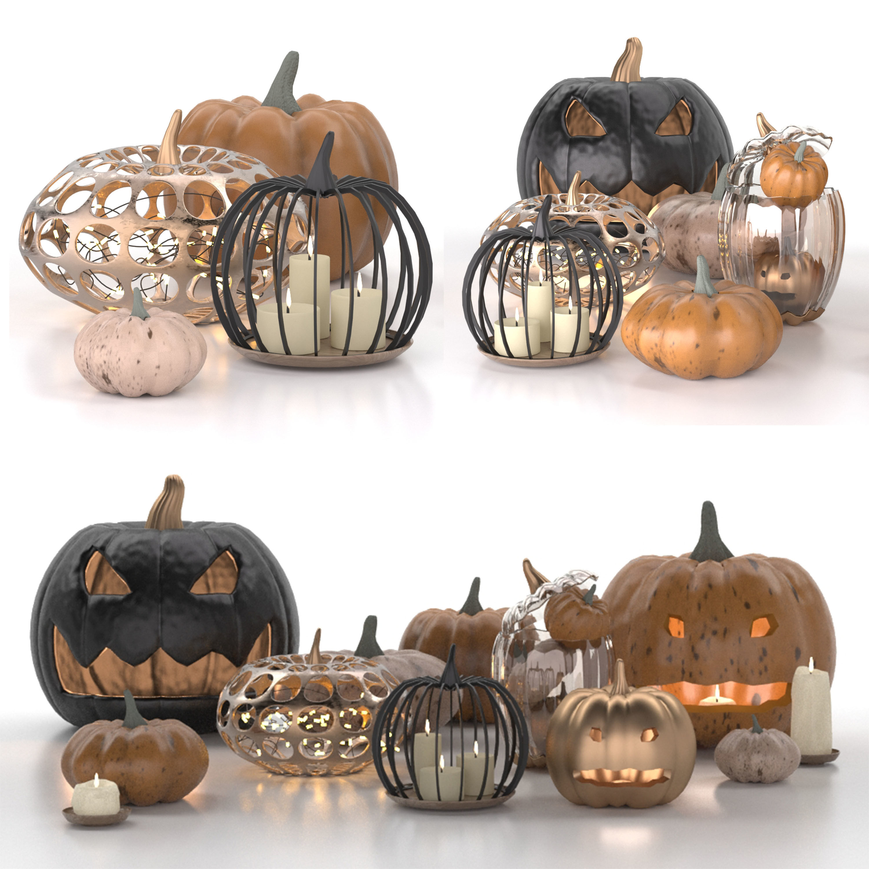 Halloween decorative set 3D model | CGTrader