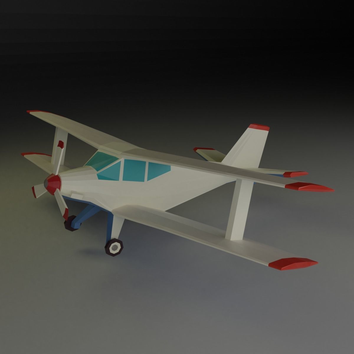 3D model Biplane lowpoly VR / AR / low-poly | CGTrader