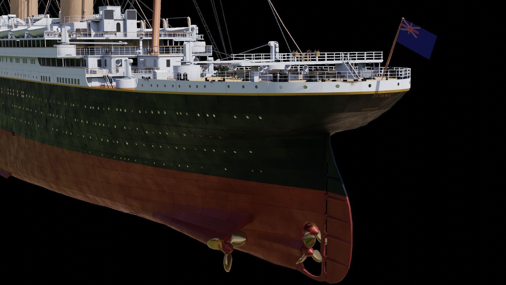 RMS Titanic Cinematic Filming Model 3D model | CGTrader