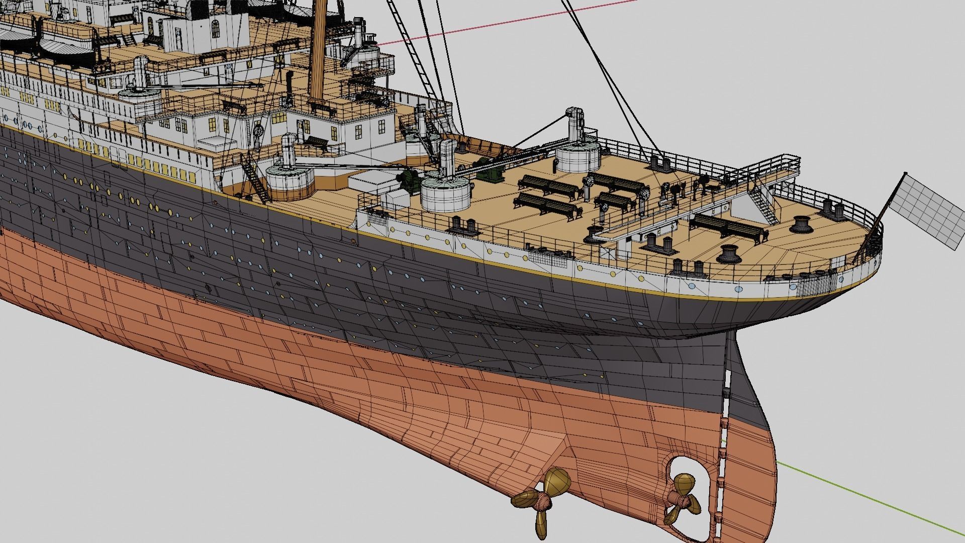 RMS Titanic Cinematic Filming Model 3D model | CGTrader