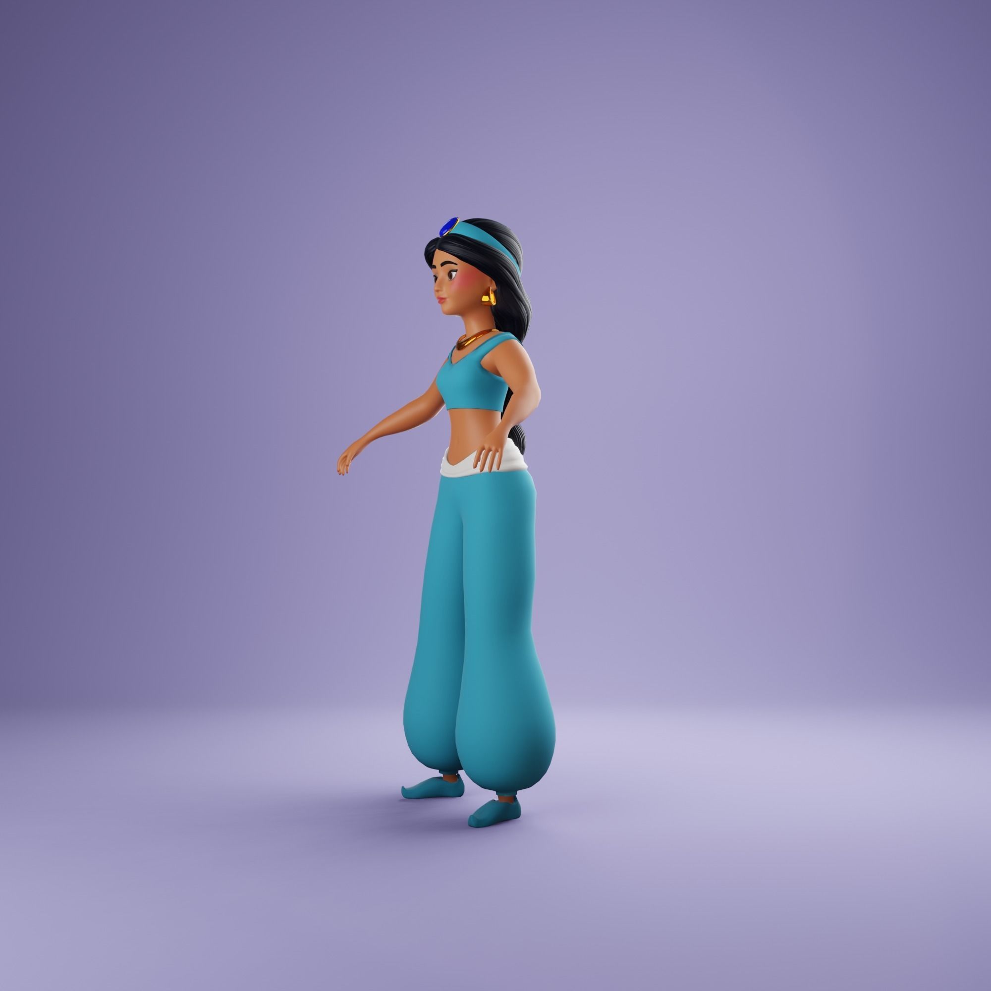 3D model Princess Jasmine VR / AR / low-poly | CGTrader