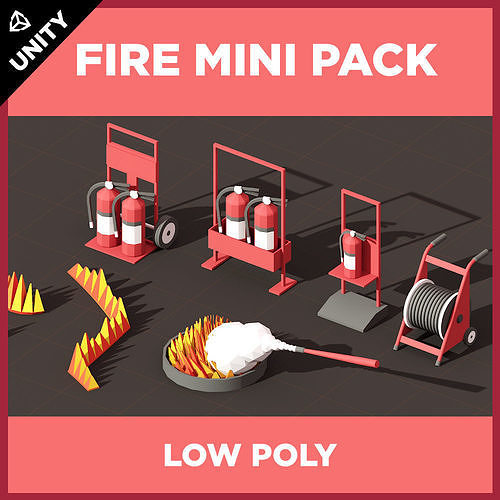 3D model FIRE LOW POLY PACK VR / AR / low-poly | CGTrader
