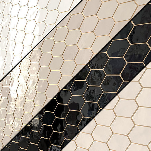 Benzene tile 10 types 3D model | CGTrader