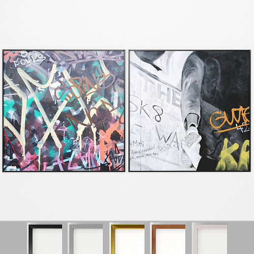 Art Frames 86- 2 Canvas Painting 3D model | CGTrader