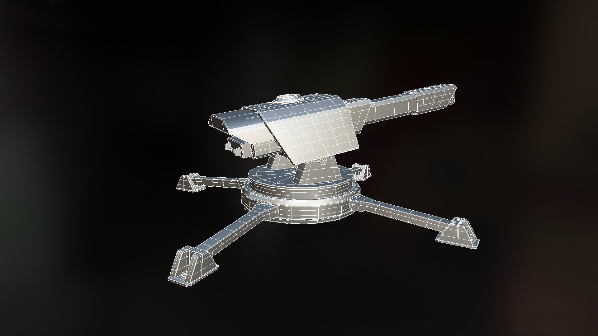 3D model Sci Fi Turret VR / AR / low-poly | CGTrader