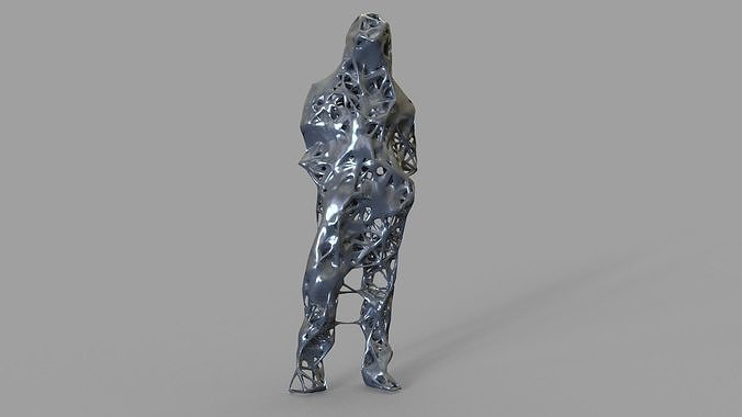 Character silver sculpture 3D model | CGTrader