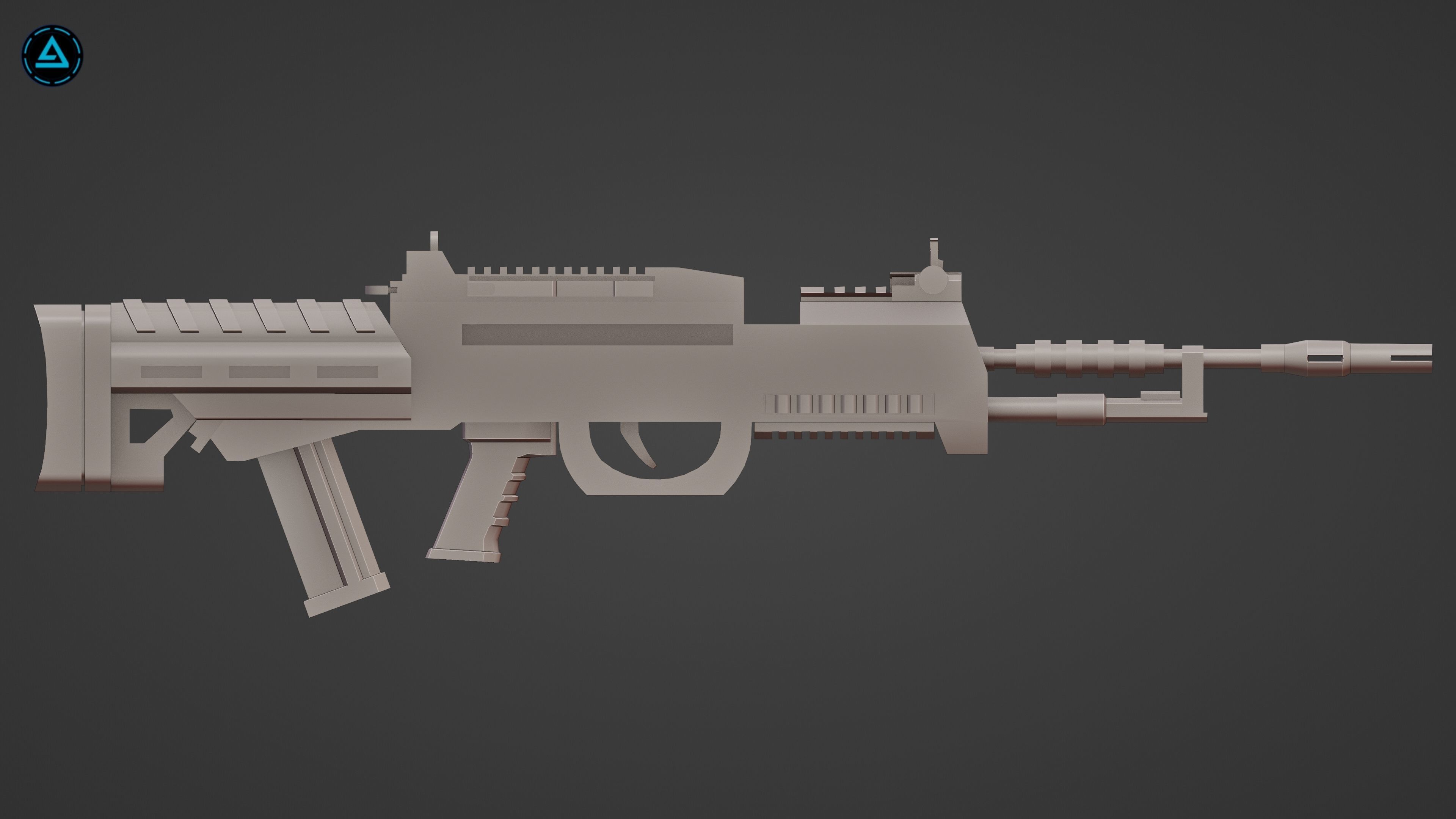 3D model FENDER M6 Assault Rifle VR / AR / low-poly | CGTrader