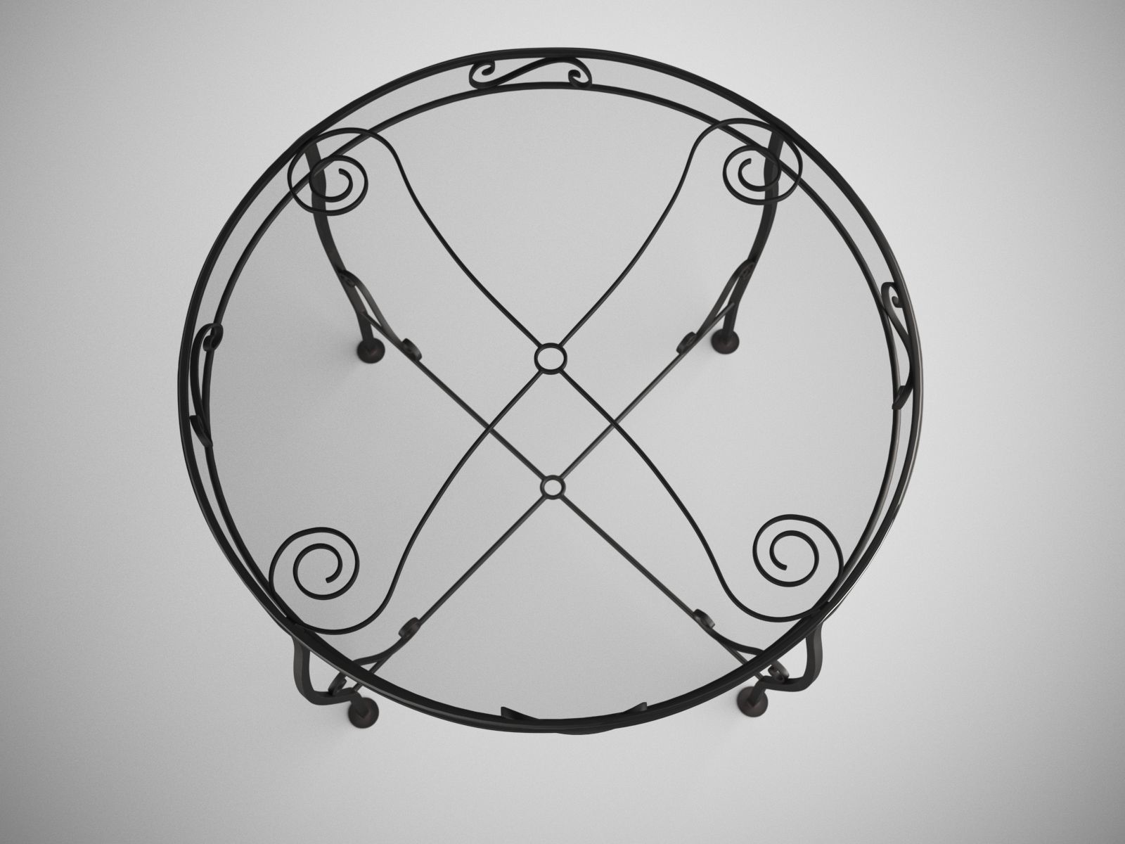 Vintage Wrought Iron Table 3D model | CGTrader