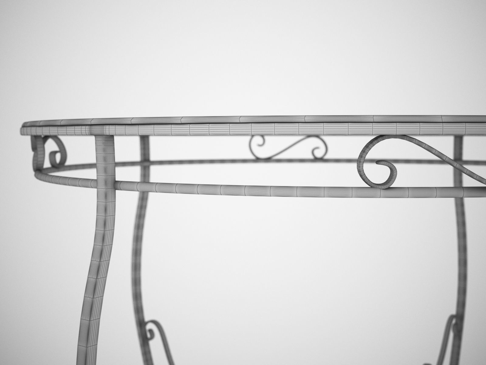 Vintage Wrought Iron Table 3D model | CGTrader