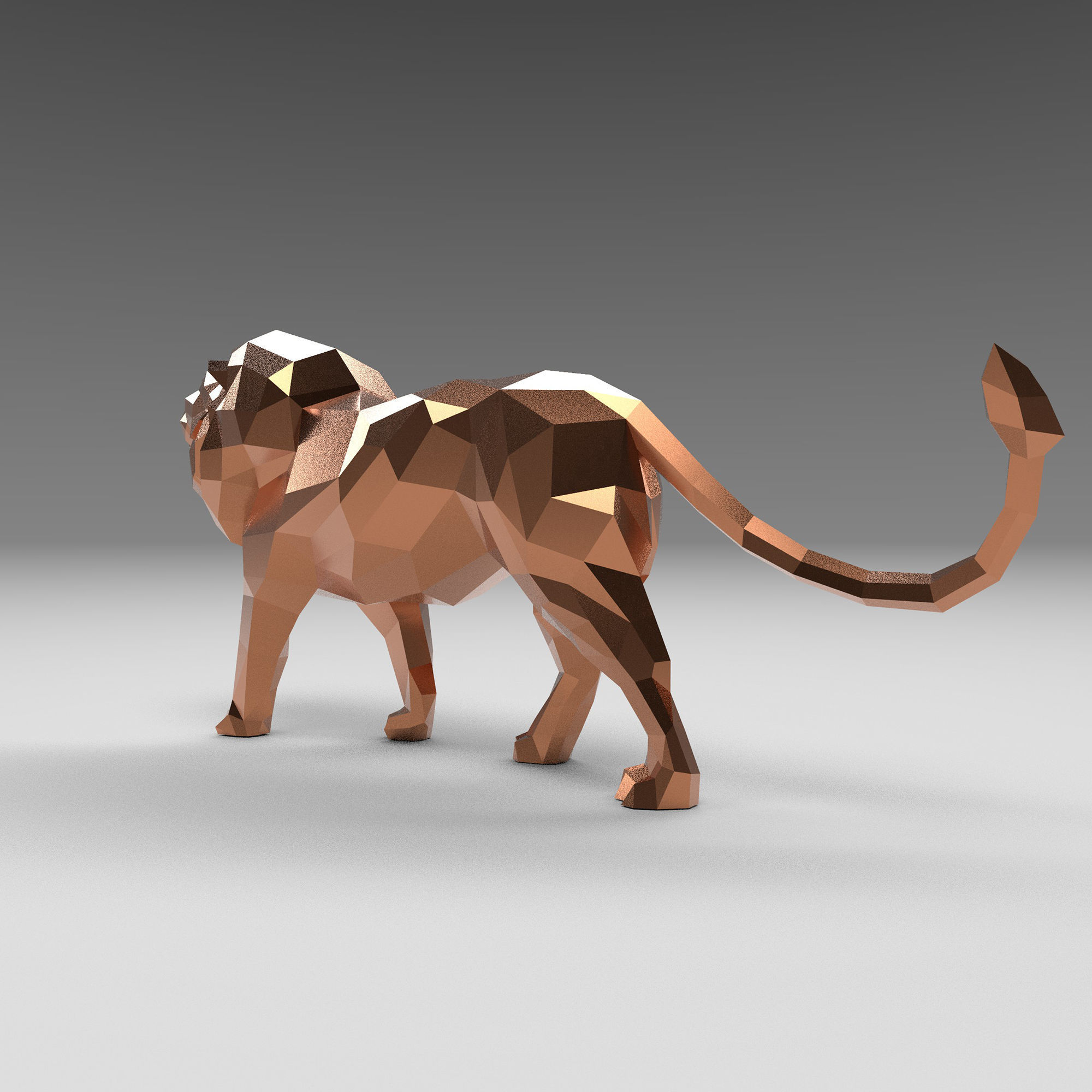 3D model Low Poly Cartoon Lion 3D model 3D printable | CGTrader