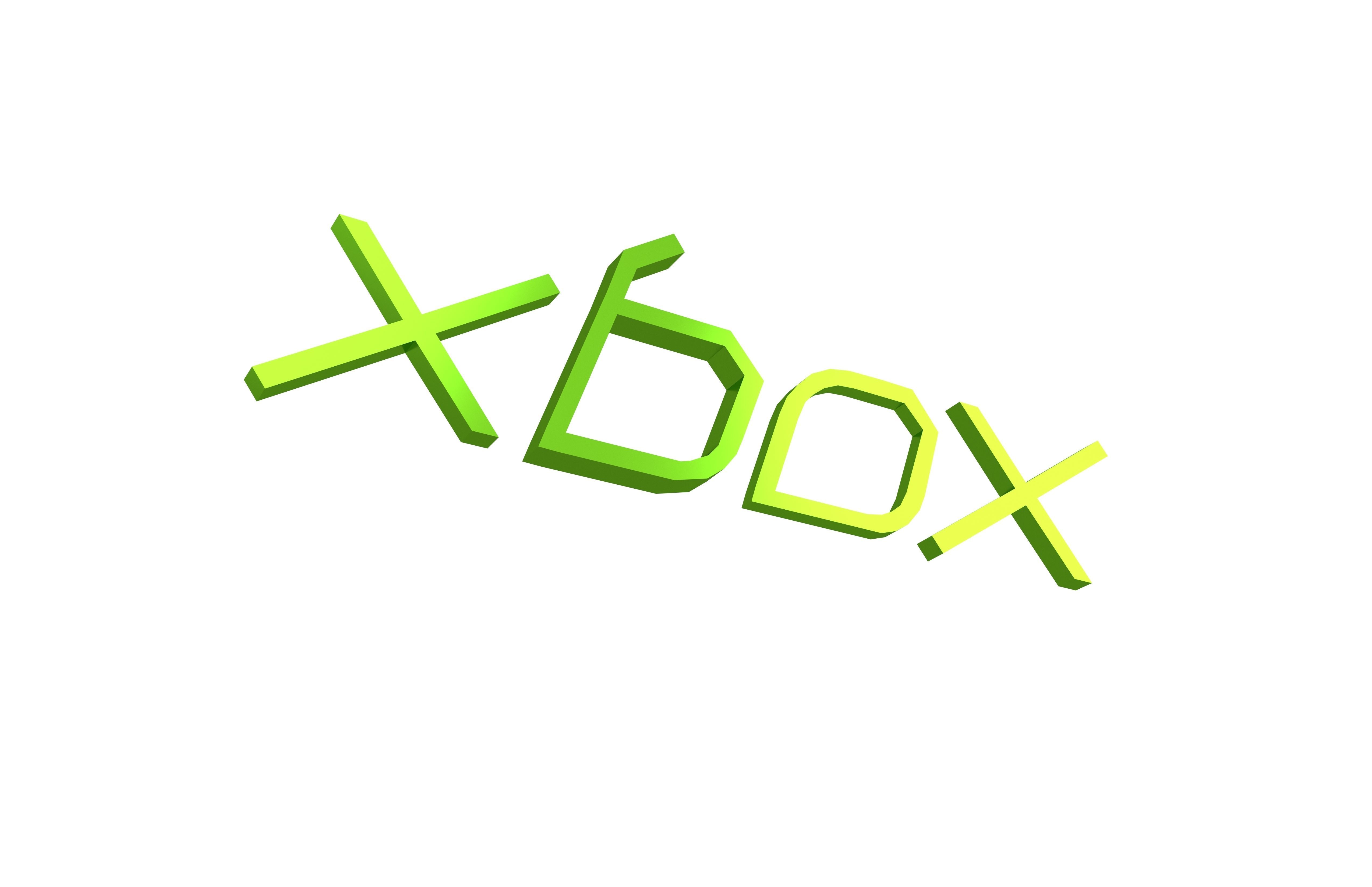 Xbox 2000 Logo v1 003 free VR / AR / low-poly 3D model | CGTrader