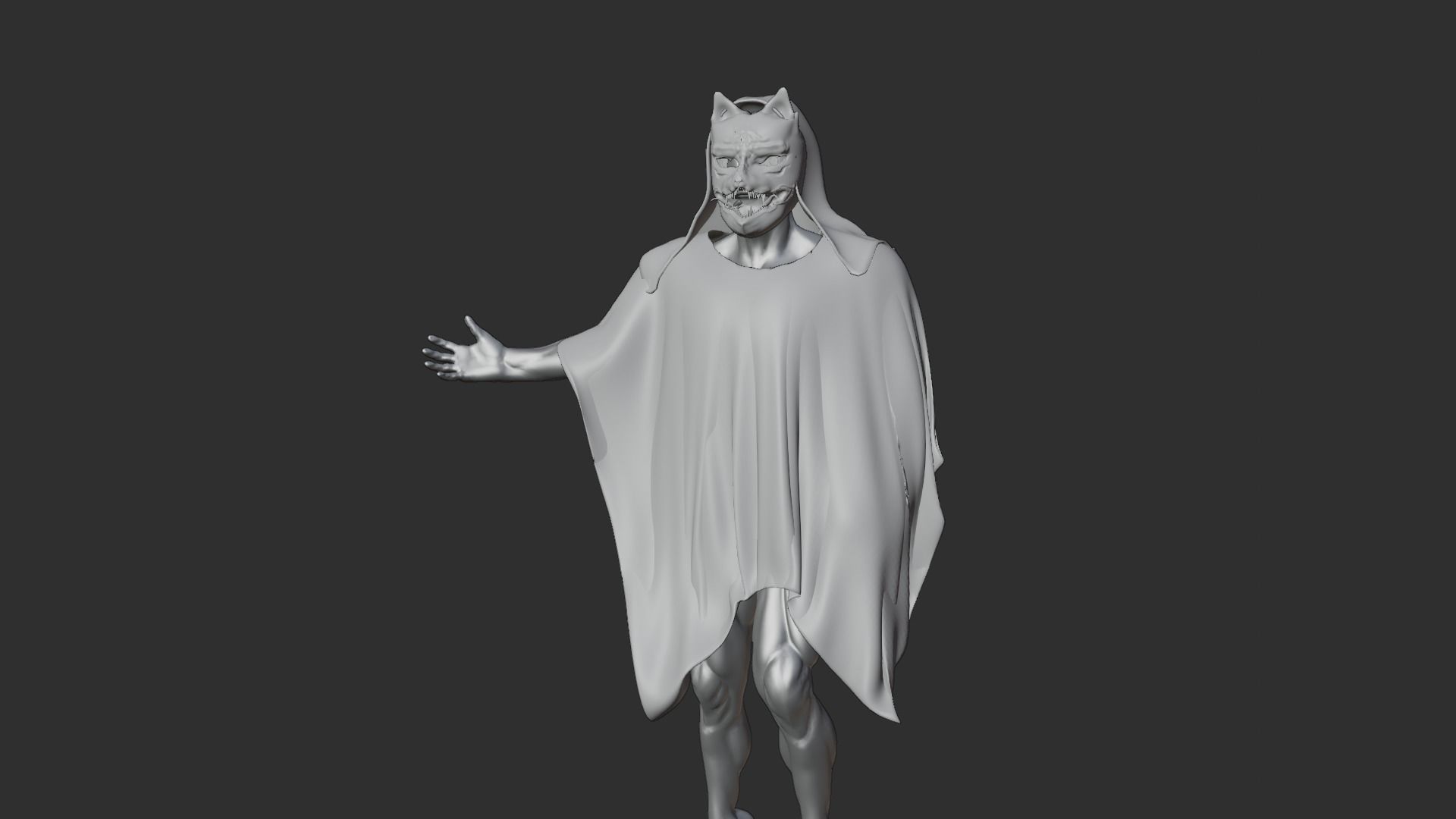 3D model kitsune character model VR / AR / low-poly rigged | CGTrader