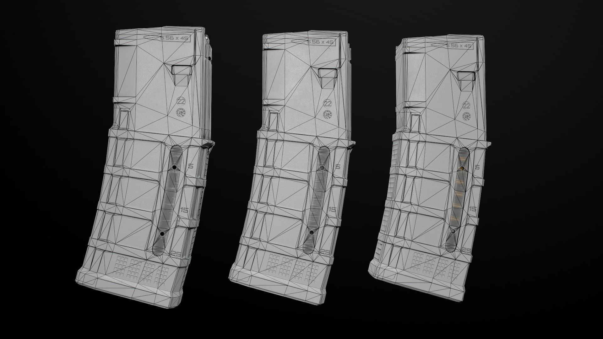 Magpul PMAG 30 AR Gen 3 Window Magazine free VR / AR / low-poly 3D ...