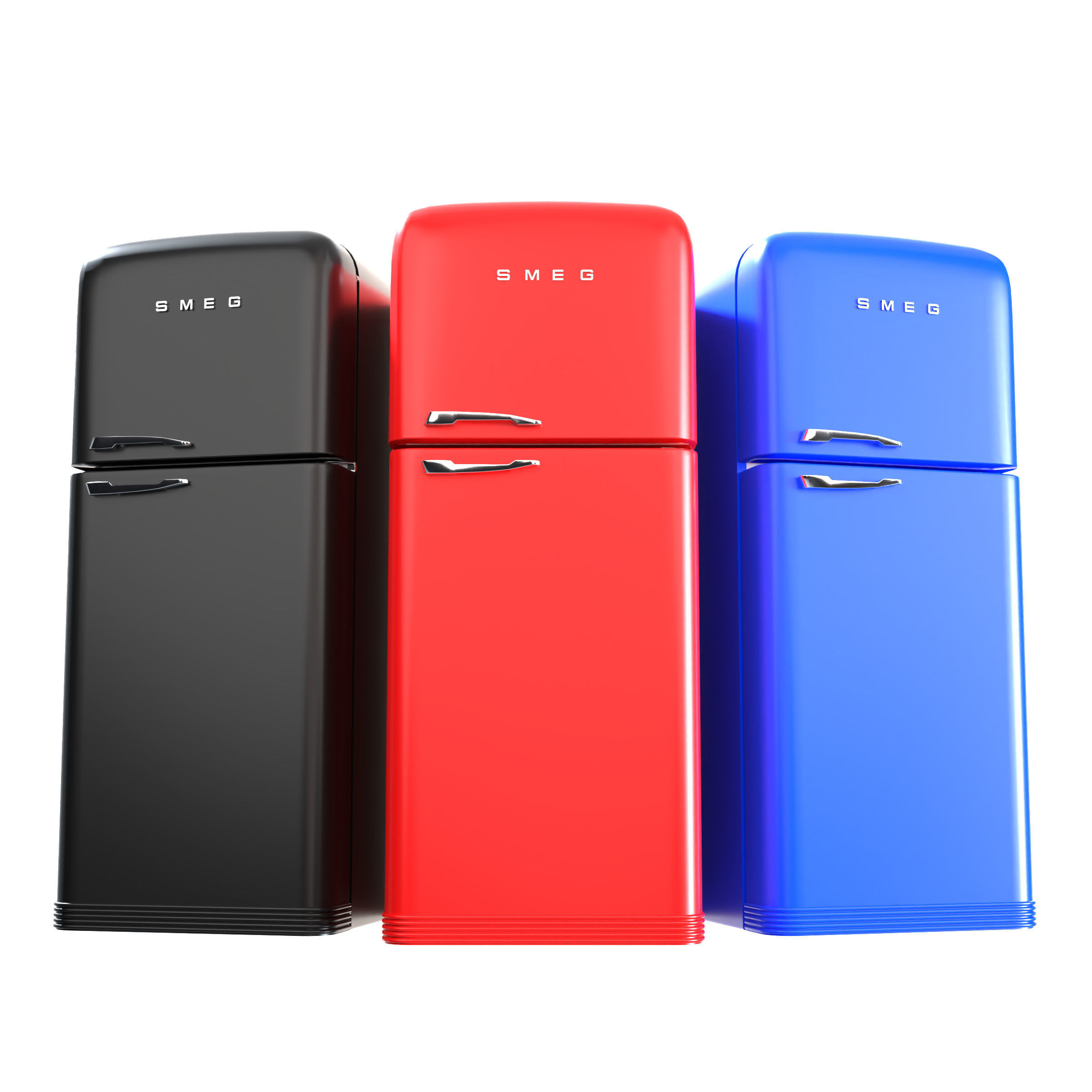 Smeg Refrigerator 3D model With Interior 3D model | CGTrader