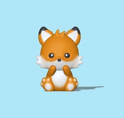 A Cute Fox to decorate and play 3D model 3D printable | CGTrader