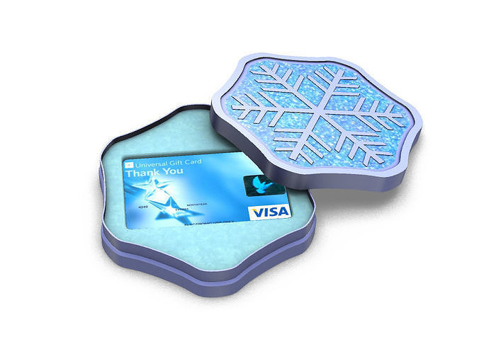 3D model Xmas Gift card box display - Low poly 3d Models Low-poly 3D VR ...