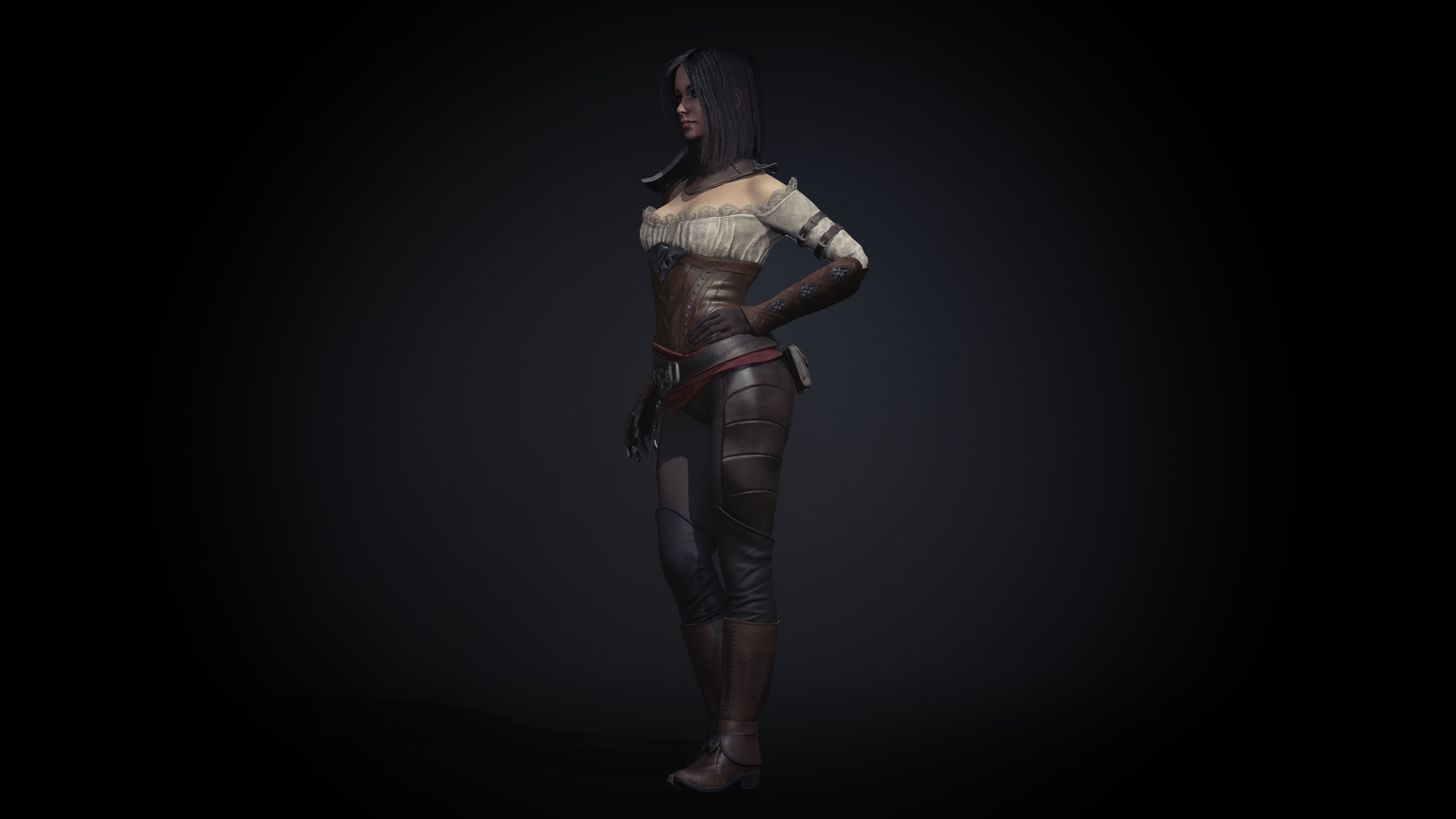 3D model Caroline VR / AR / low-poly | CGTrader