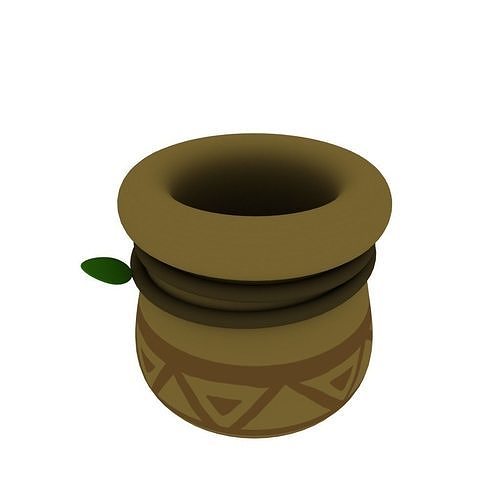Cartoon clay pot 3D model | CGTrader