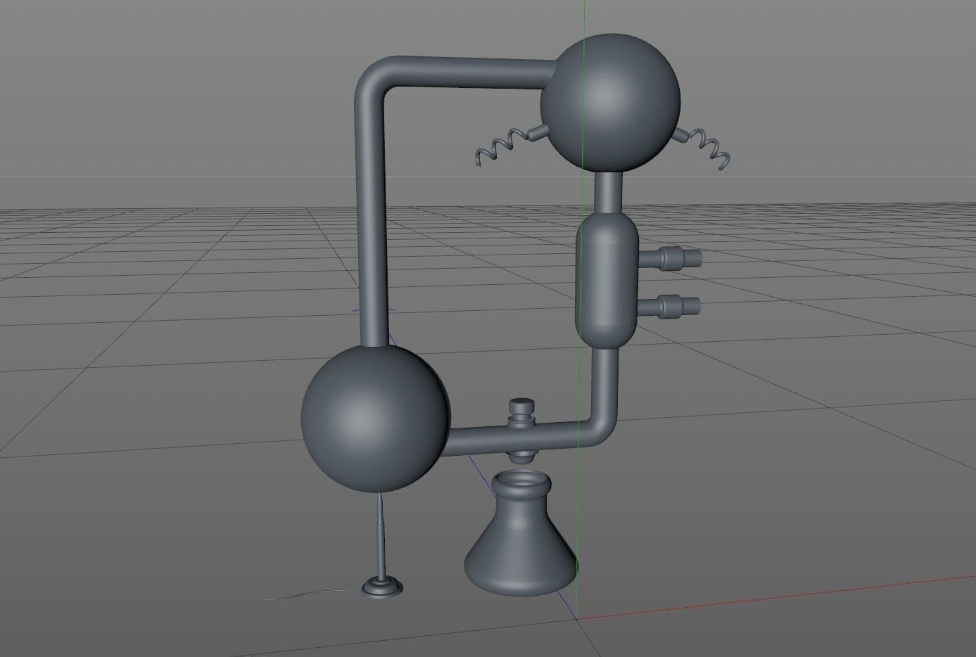 Miller-Urey experiment 3D model | CGTrader