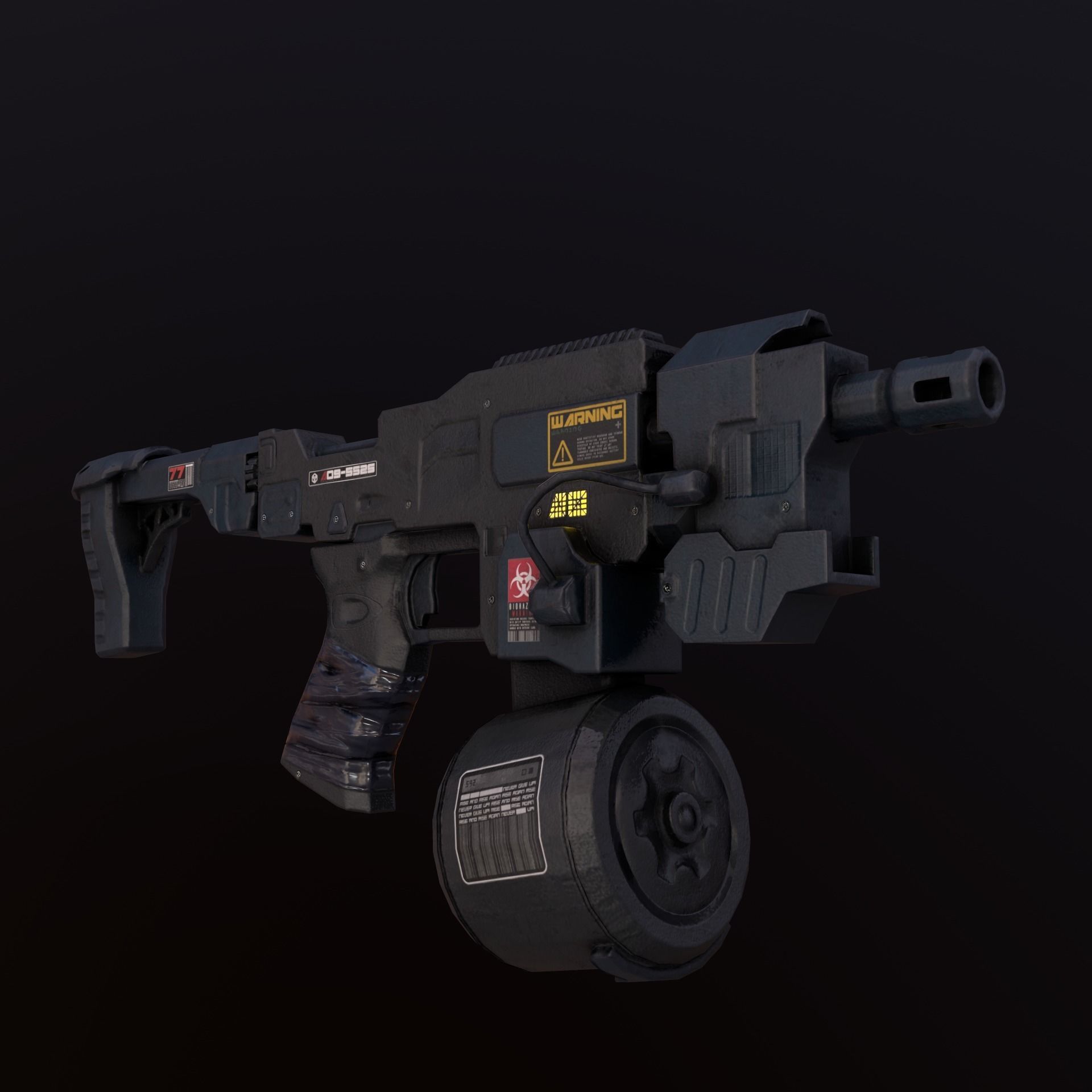 3D model Sci-Fi Weapon Cyber Riffle VR / AR / low-poly | CGTrader