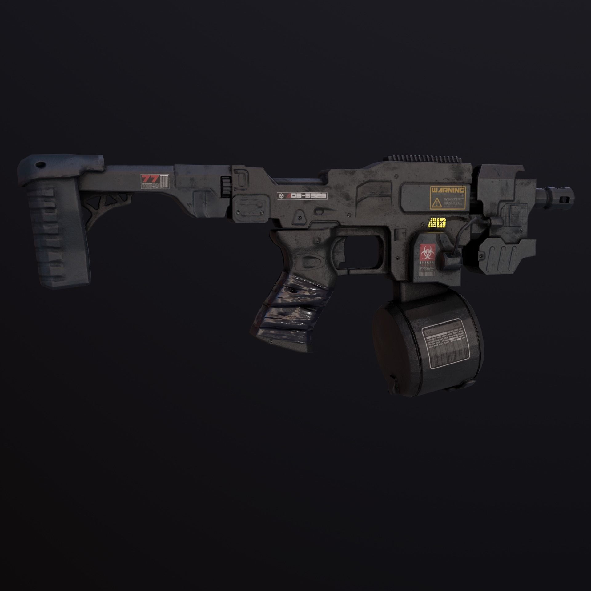 3D model Sci-Fi Weapon Cyber Riffle VR / AR / low-poly | CGTrader