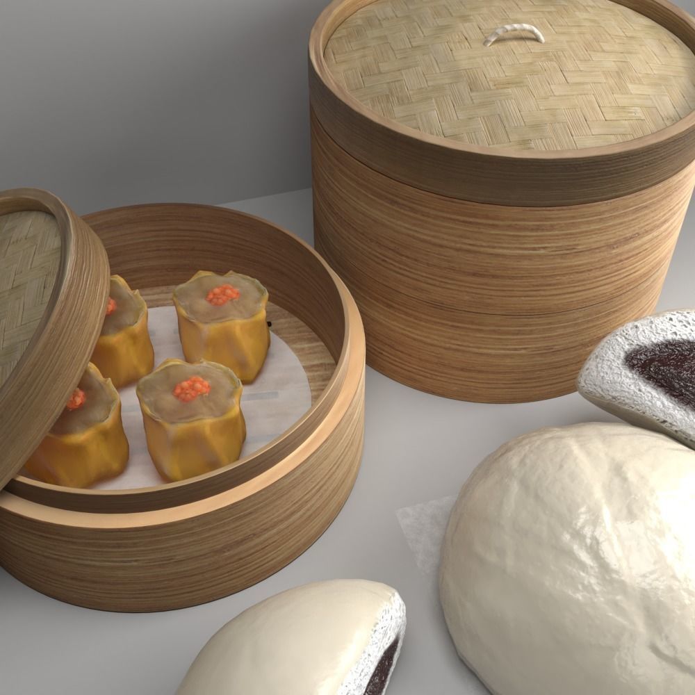 Dim Sum Chinese Delicacies free 3D model | CGTrader
