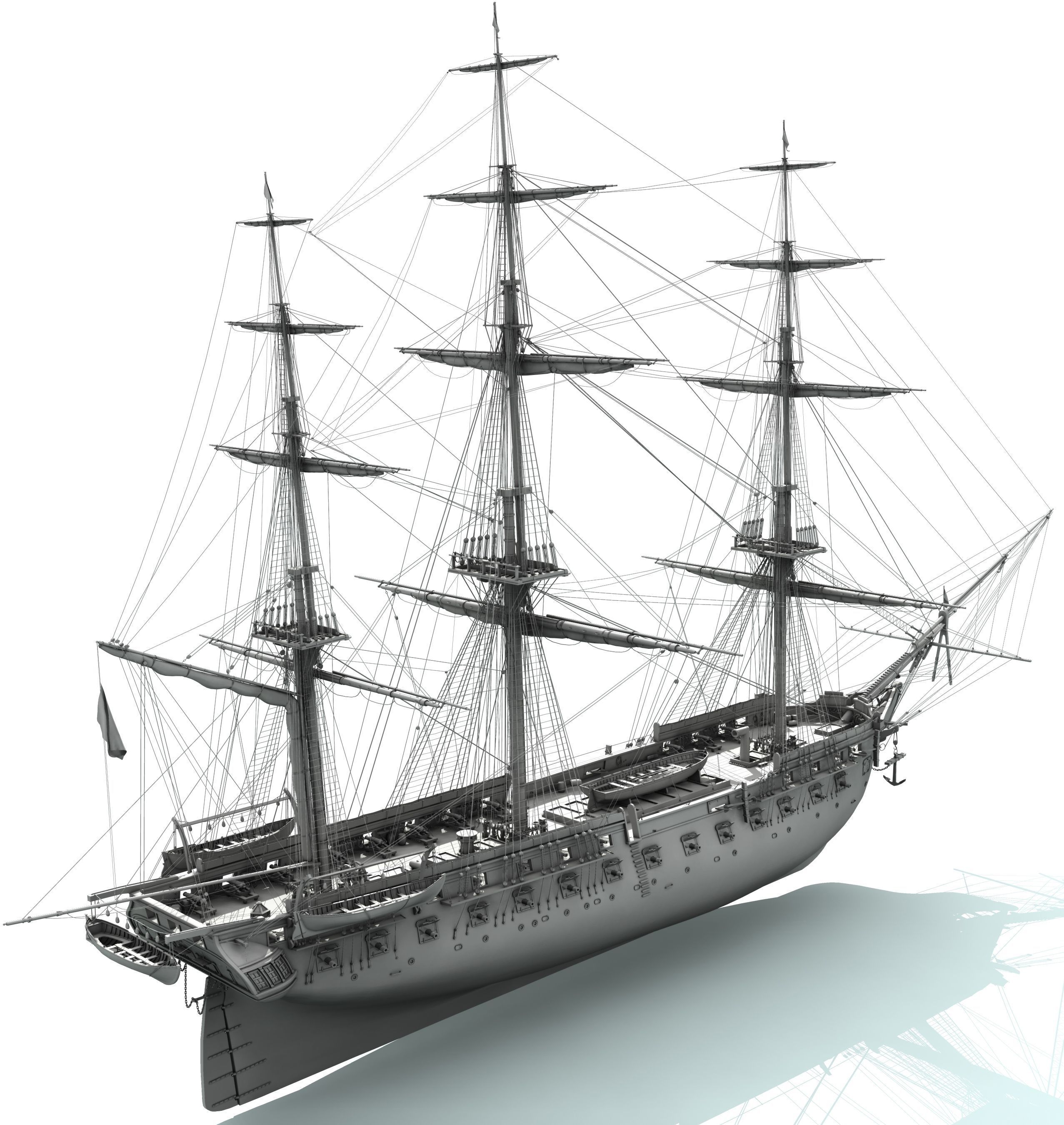 USS Constitution 3D model | CGTrader