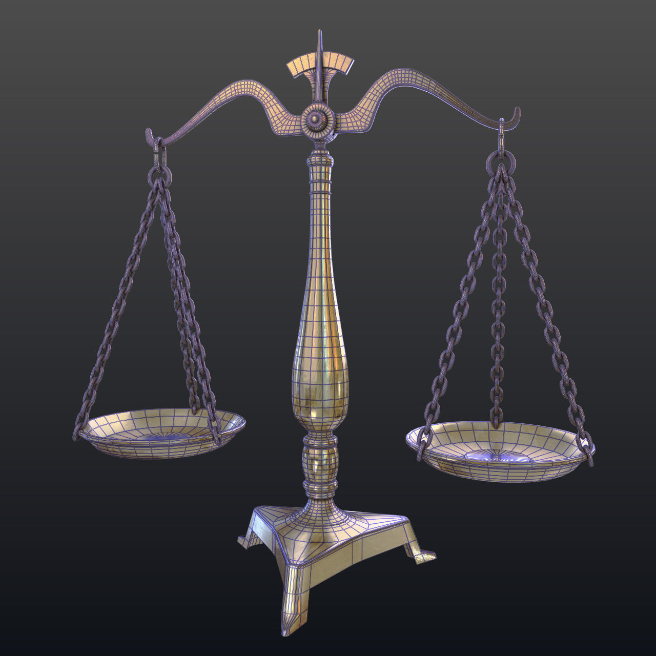 Balance scale 3D model | CGTrader