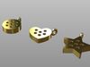 Small jewellery charms 3D model 3D printable | CGTrader