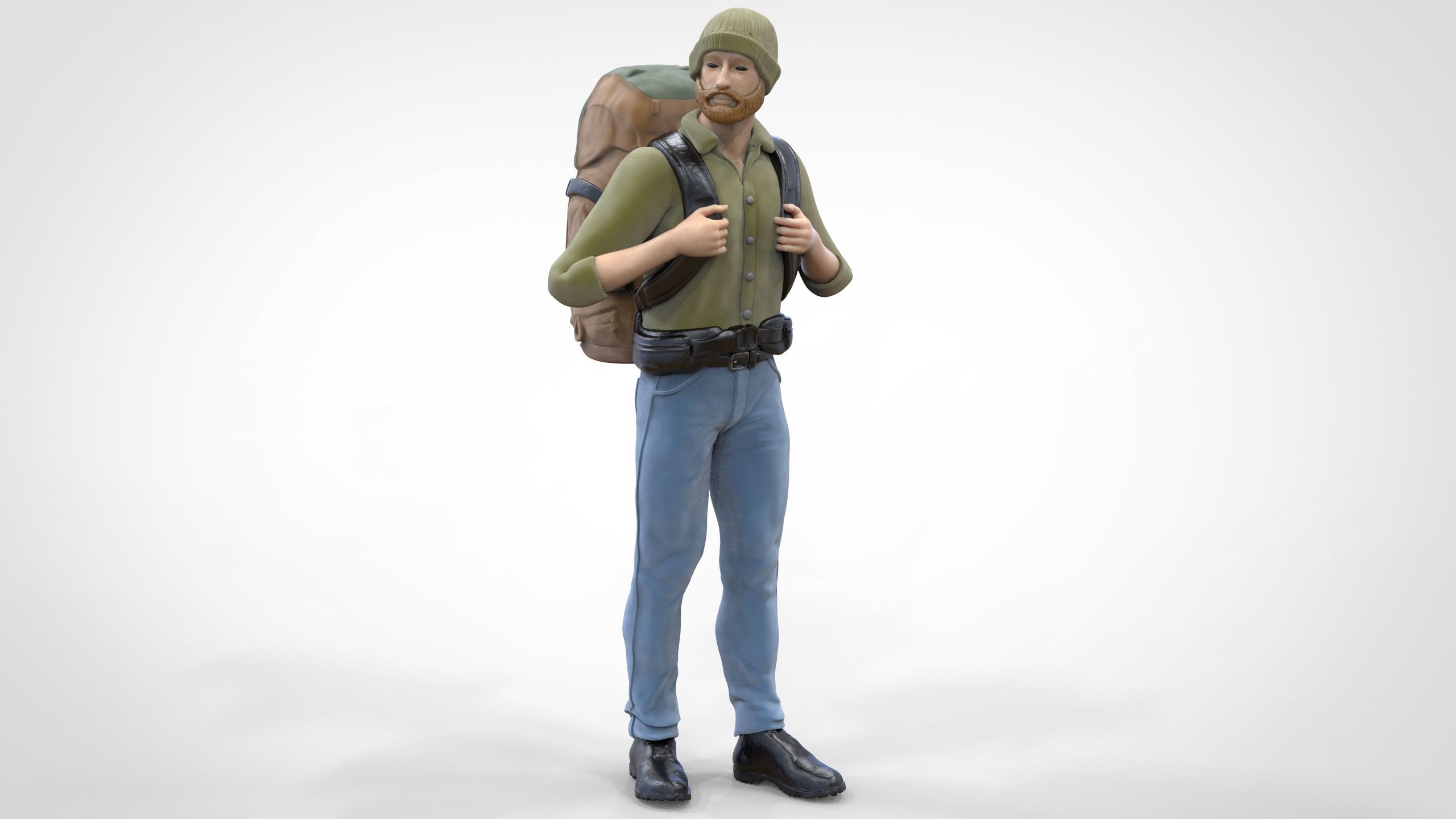 N1 Hiker 1 64 Miniature standing 3D model 3D printable | CGTrader