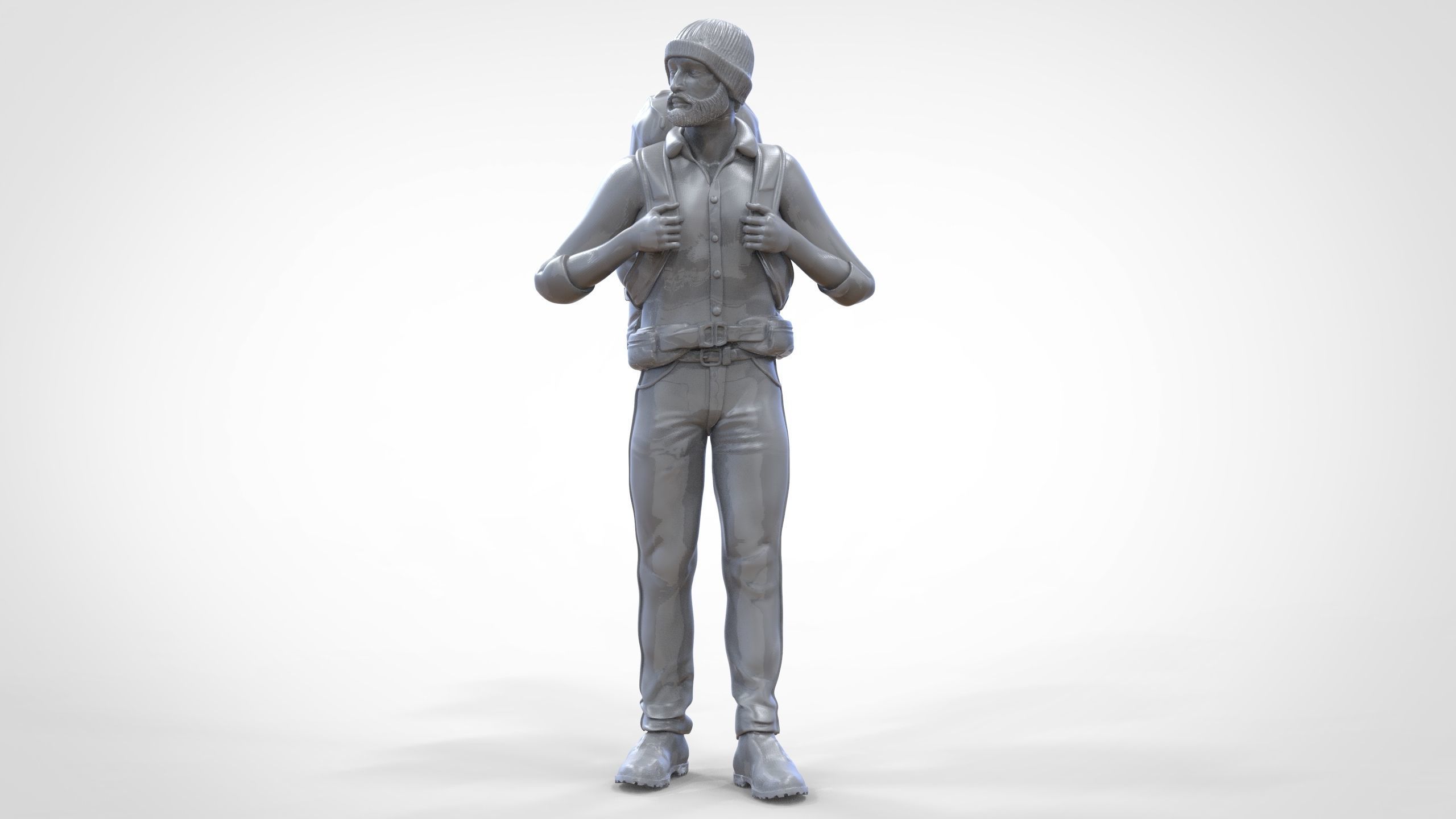 N1 Hiker 1 64 Miniature standing 3D model 3D printable | CGTrader