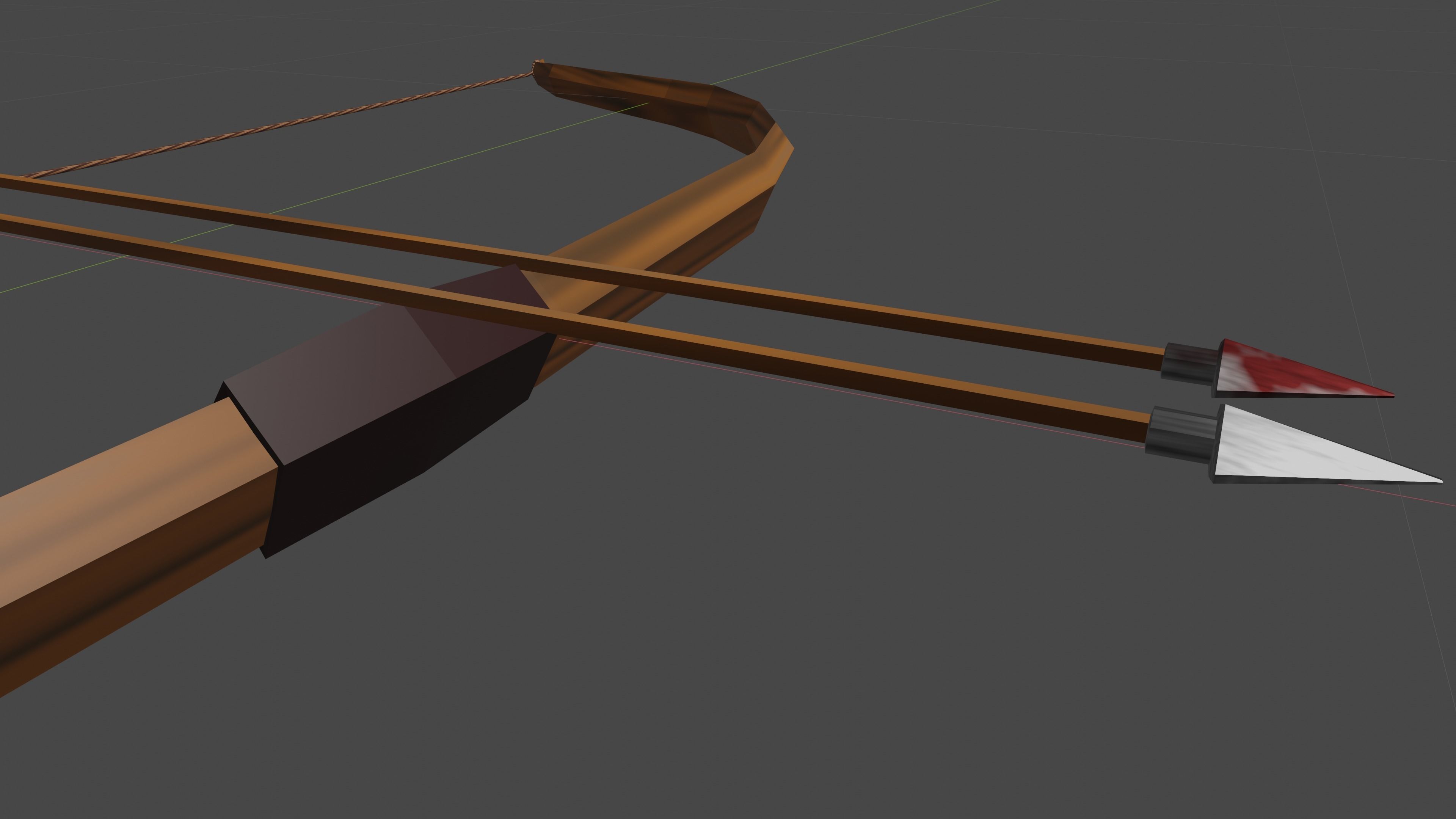 wooden bow and arrow free VR / AR / low-poly 3D model animated rigged ...