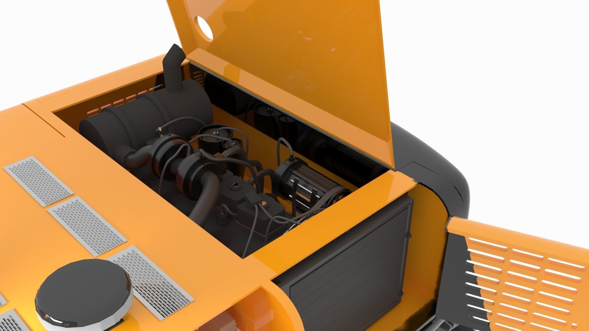 JCB js205 sc lc hydraulic excavator 3D model | CGTrader