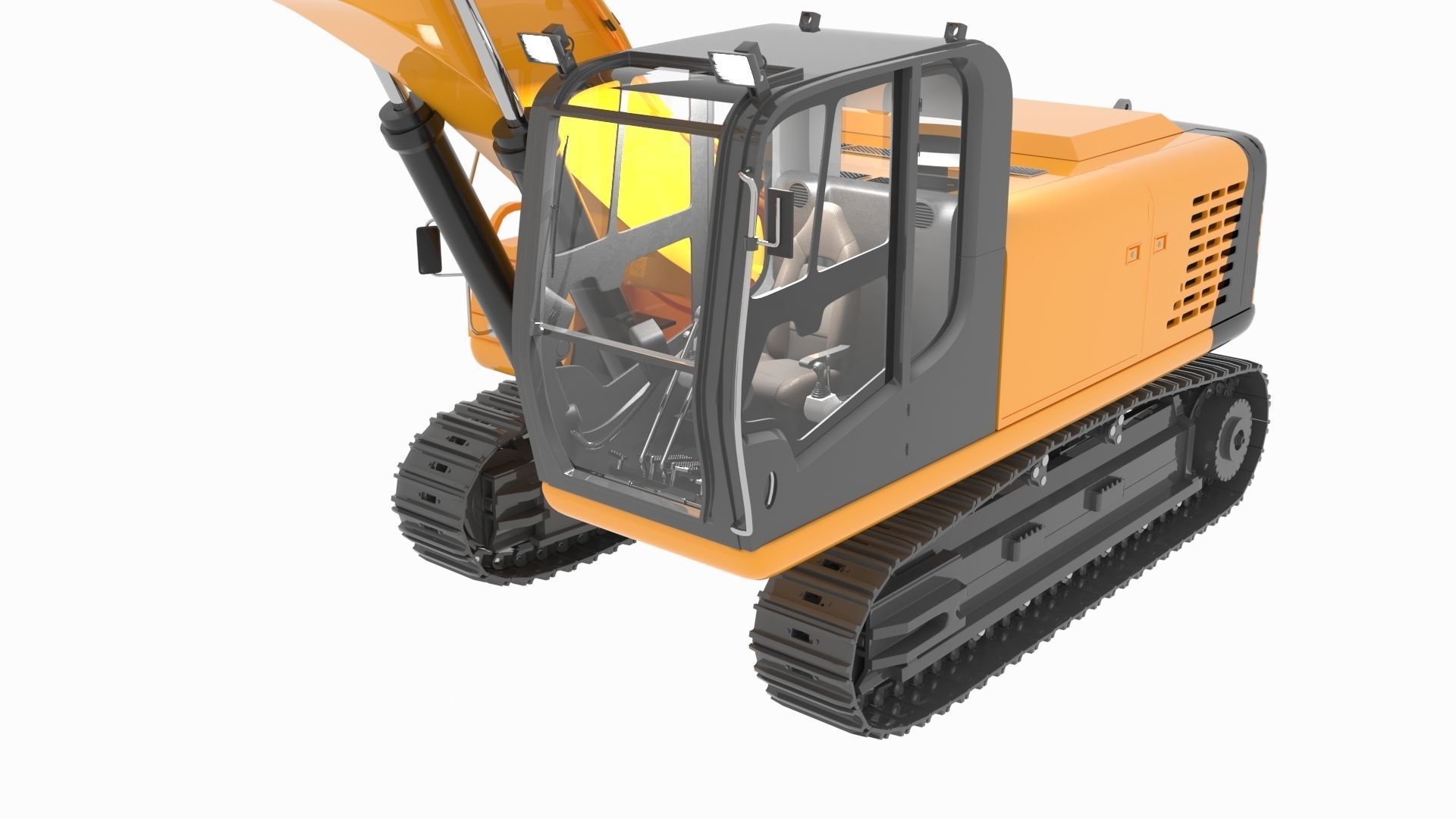 JCB js205 sc lc hydraulic excavator 3D model | CGTrader
